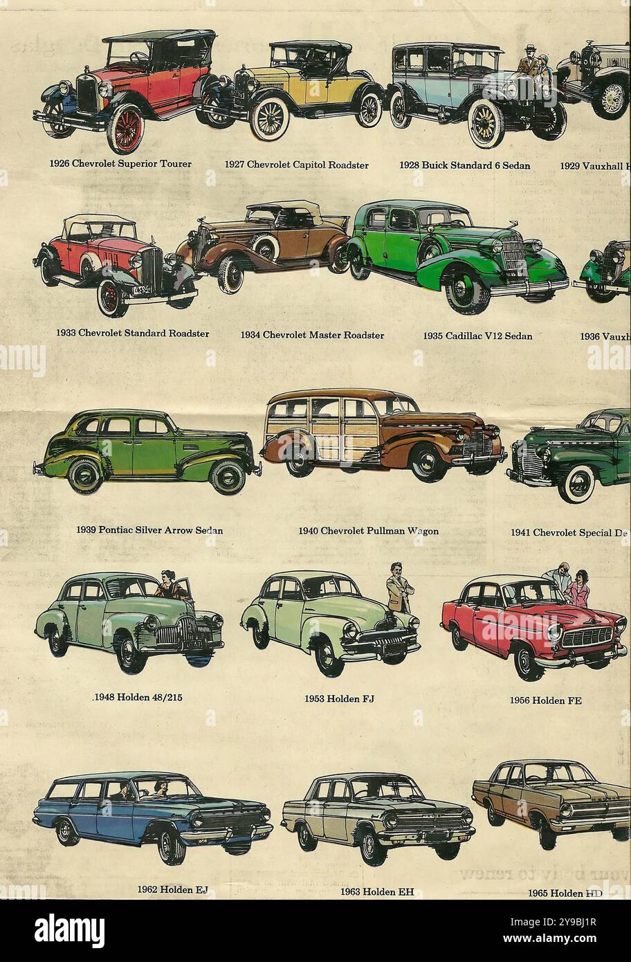 50 Years of Holden - page 1 - Vintage press car advertising Stock Photo ...