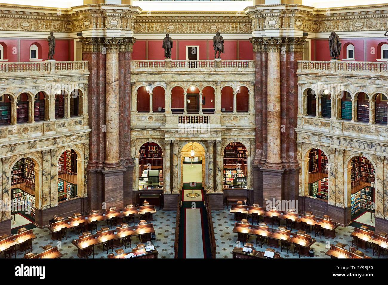 The magnificent interior of the historic Main Reading Room in the ...