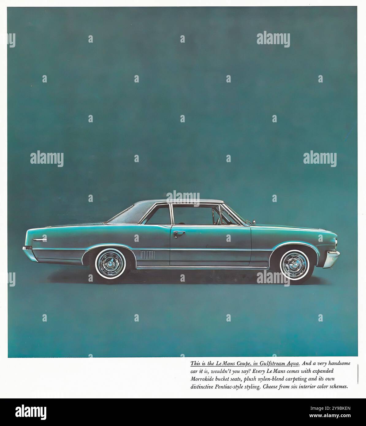 1964 Pontiac Tempest Le Mans - Vintage press car advertising Stock ...