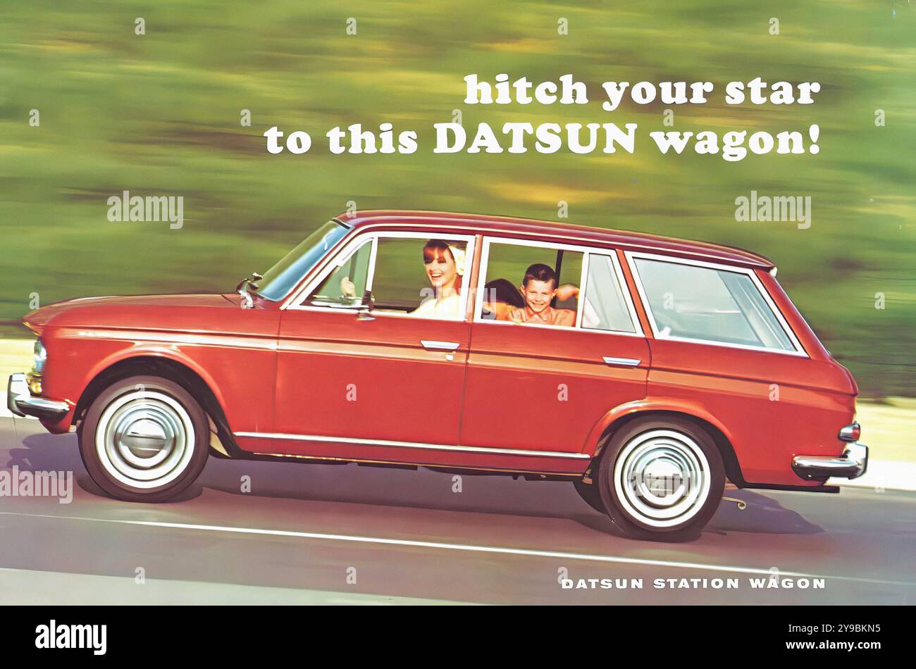 1967 Datsun Bluebird station wagon - Vintage press car advertising ...