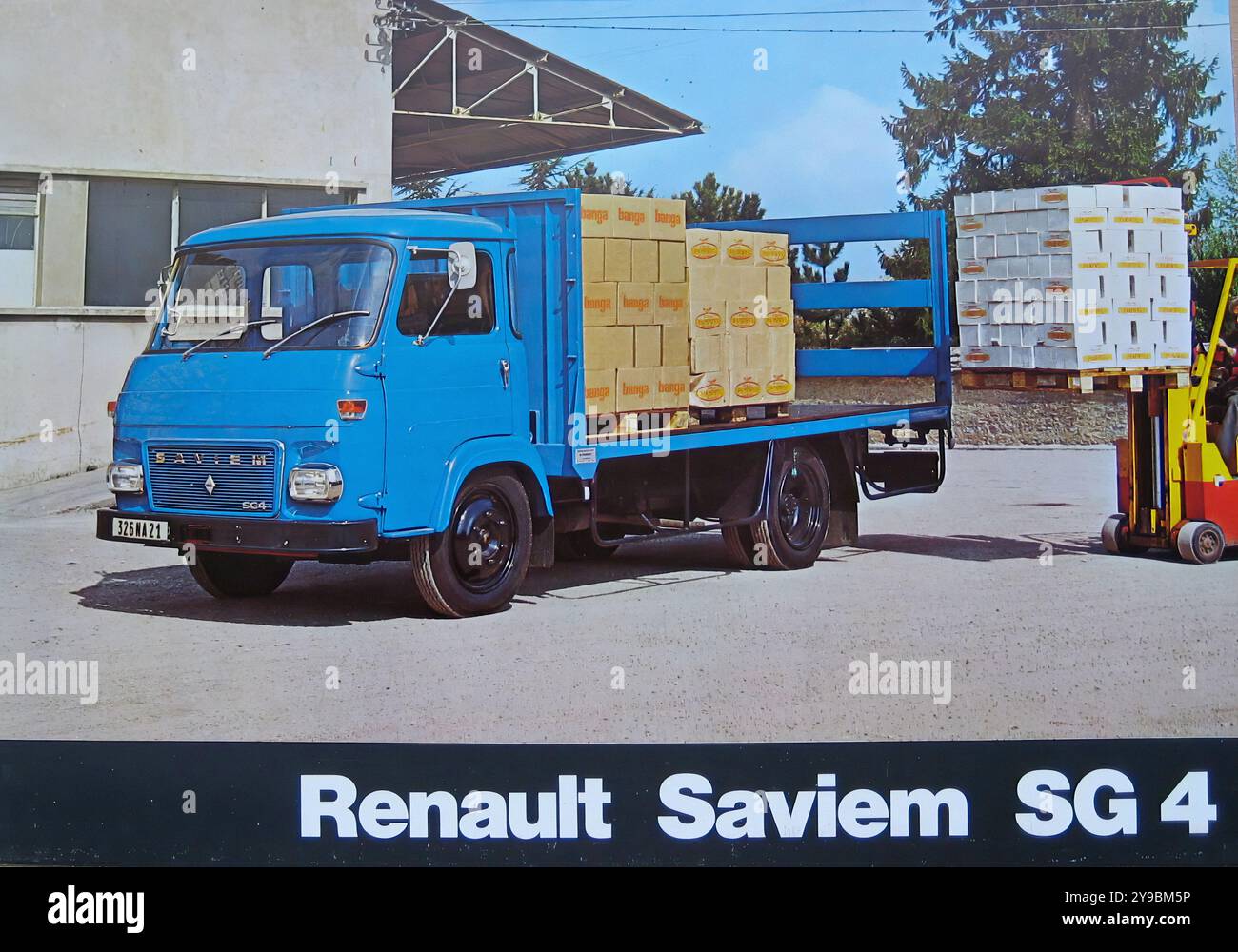 1970s Saviem SG4 - Vintage press car advertising Stock Photo - Alamy