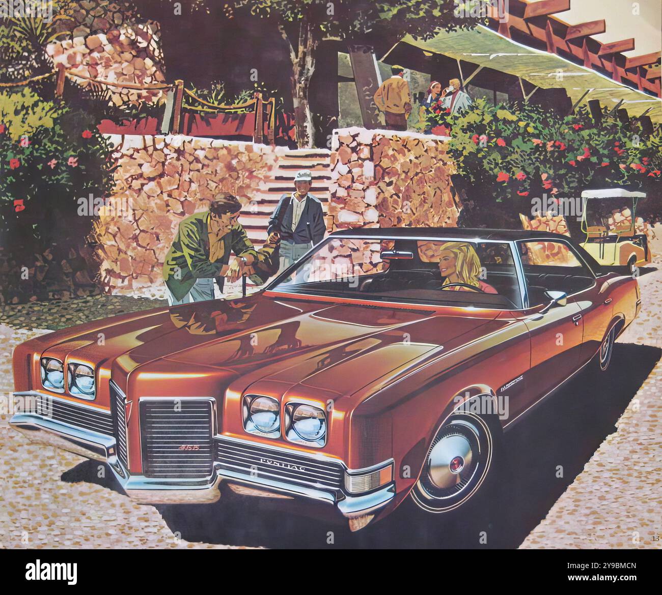 1971 Pontiac Parisienne Brougham - Vintage press car advertising Stock ...