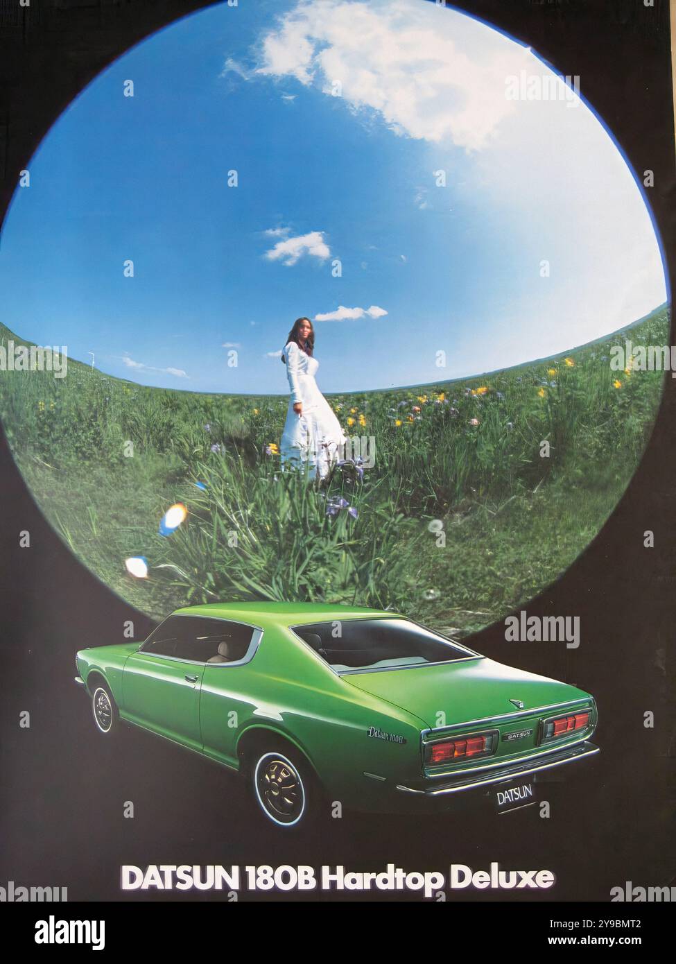 1973 Datsun 180B Bluebird U - Vintage press car advertising Stock Photo ...