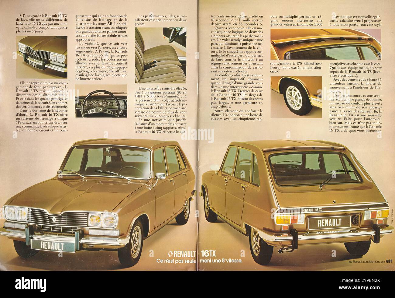 1973 Renault 16 TX - Vintage French press car advertising Stock Photo ...