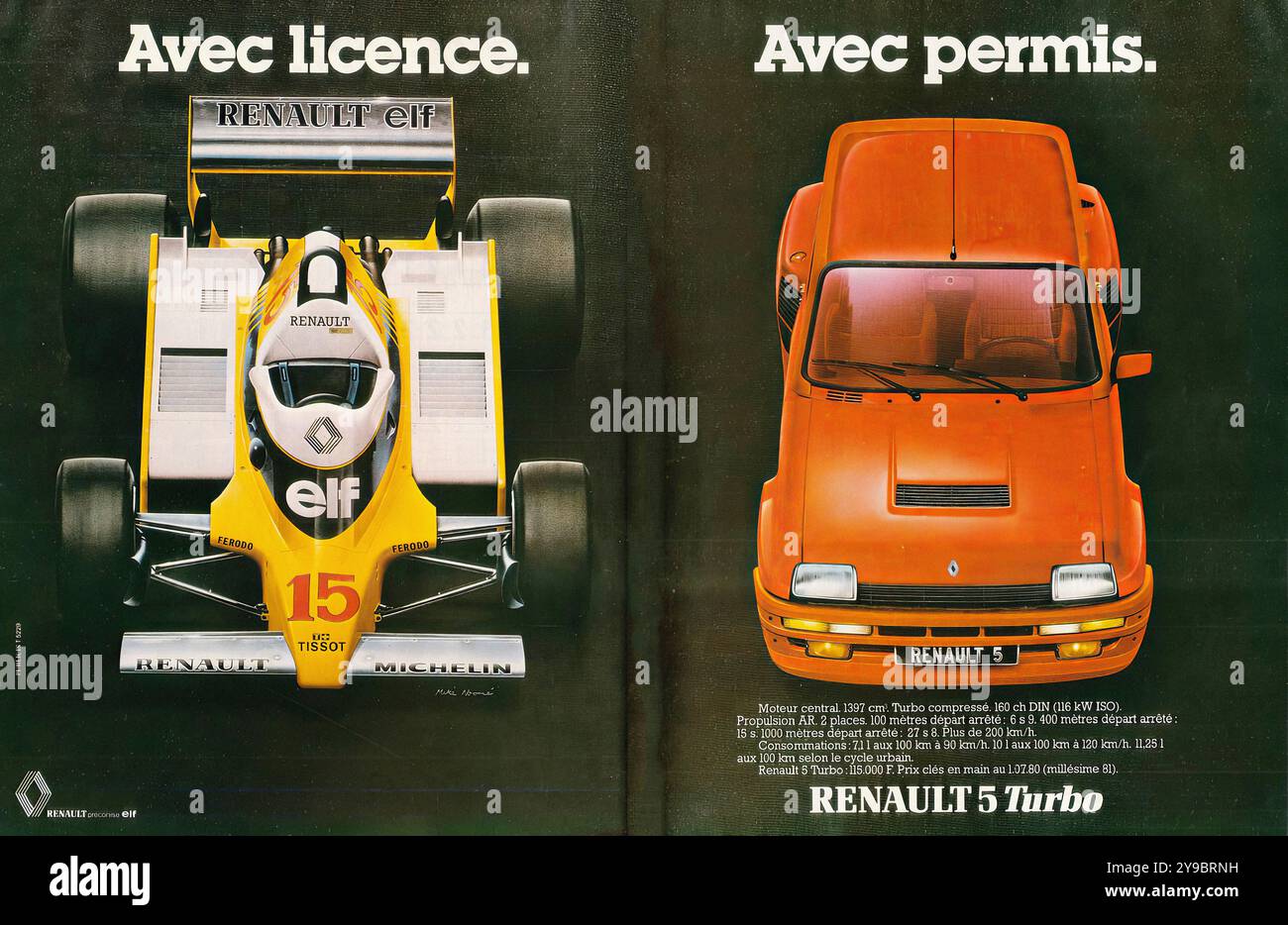 1980 Renault 5 turbo - Vintage French press car advertising Stock Photo ...