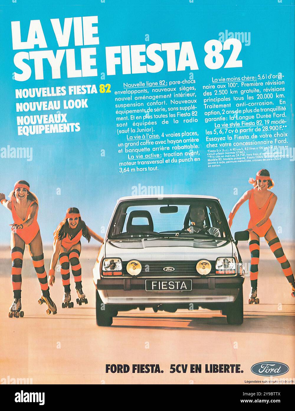 1981 Ford Fiesta - Vintage French press car advertising Stock Photo - Alamy