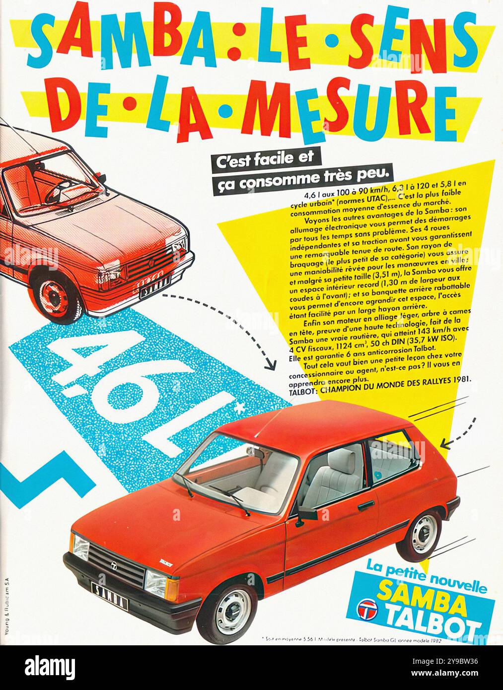 1982 Talbot Samba - Vintage French press car advertising Stock Photo ...