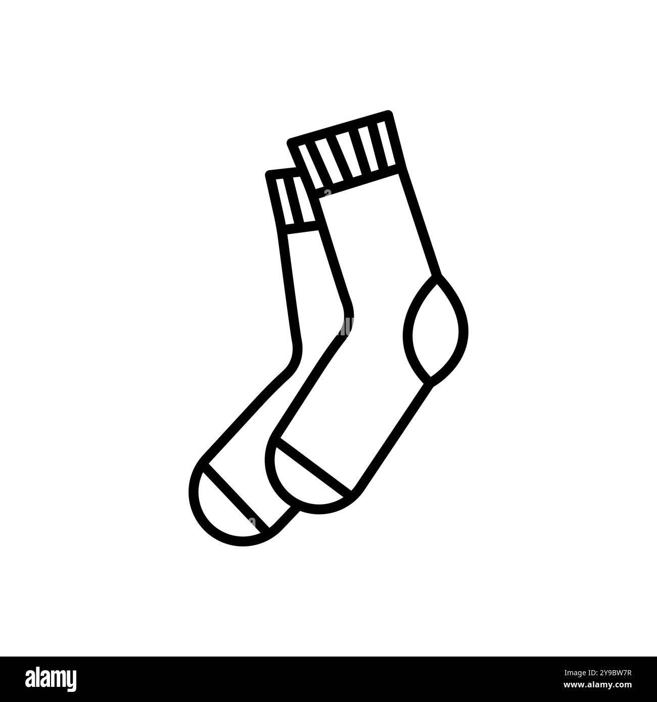 Men Socks Outline Vector Icon Thin Line Black Men Socks Icon Flat