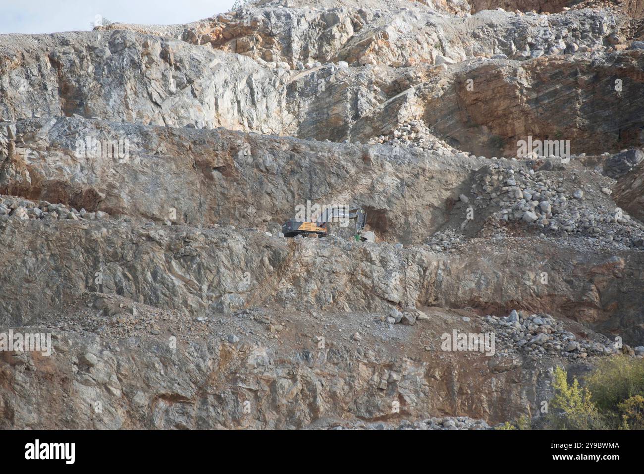 mining industry for resource extraction in an alpine mountain region ...