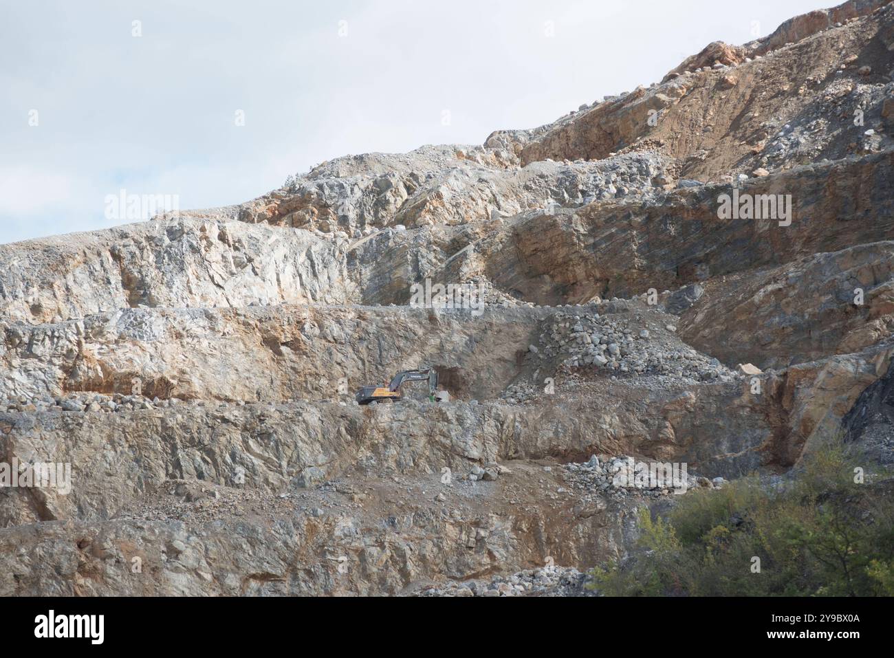 mining industry for resource extraction in an alpine mountain region ...