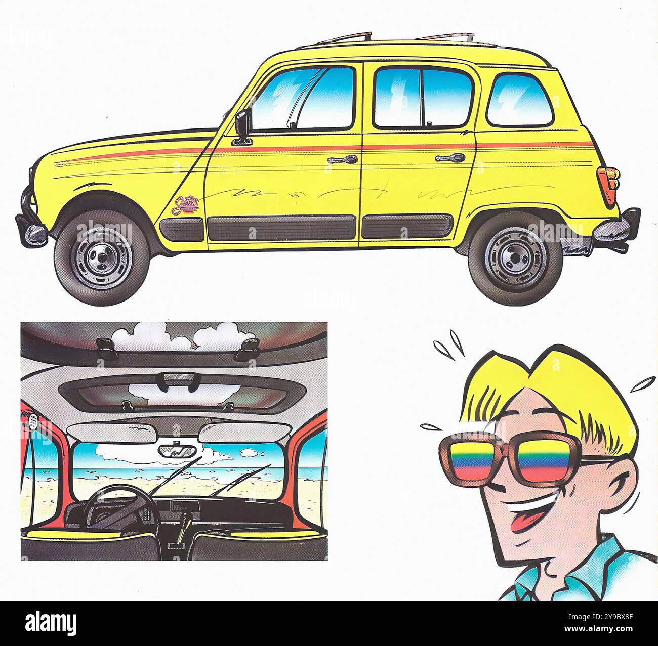 1985 Renault 4 Sixties - Vintage press car advertising Stock Photo - Alamy