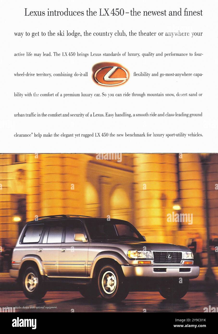 1996 Lexus LX 450 Land Cruiser - Vintage press car advertising Stock ...