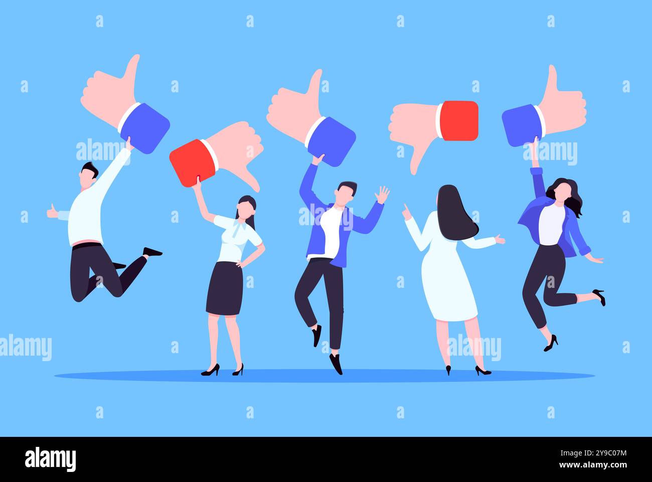 Customer feedback, employee or client satisfaction rating review Stock ...