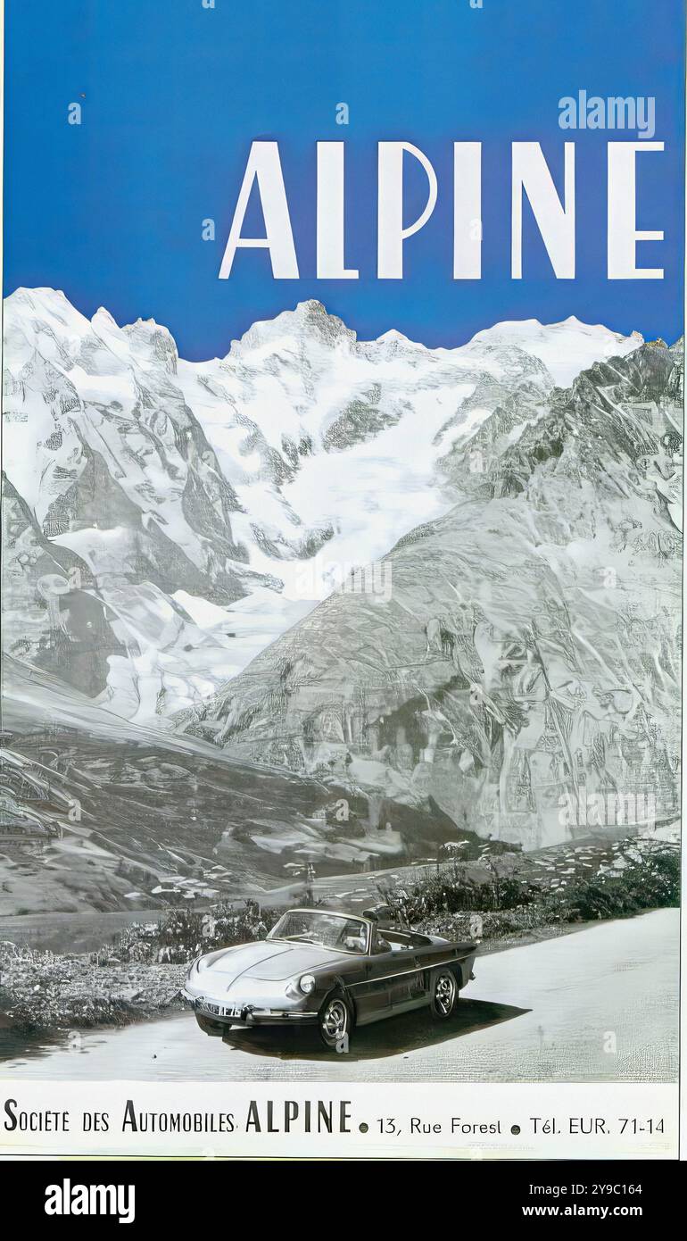 Alpine Cabriolet (1961) - Vintage press car advertising Stock Photo - Alamy