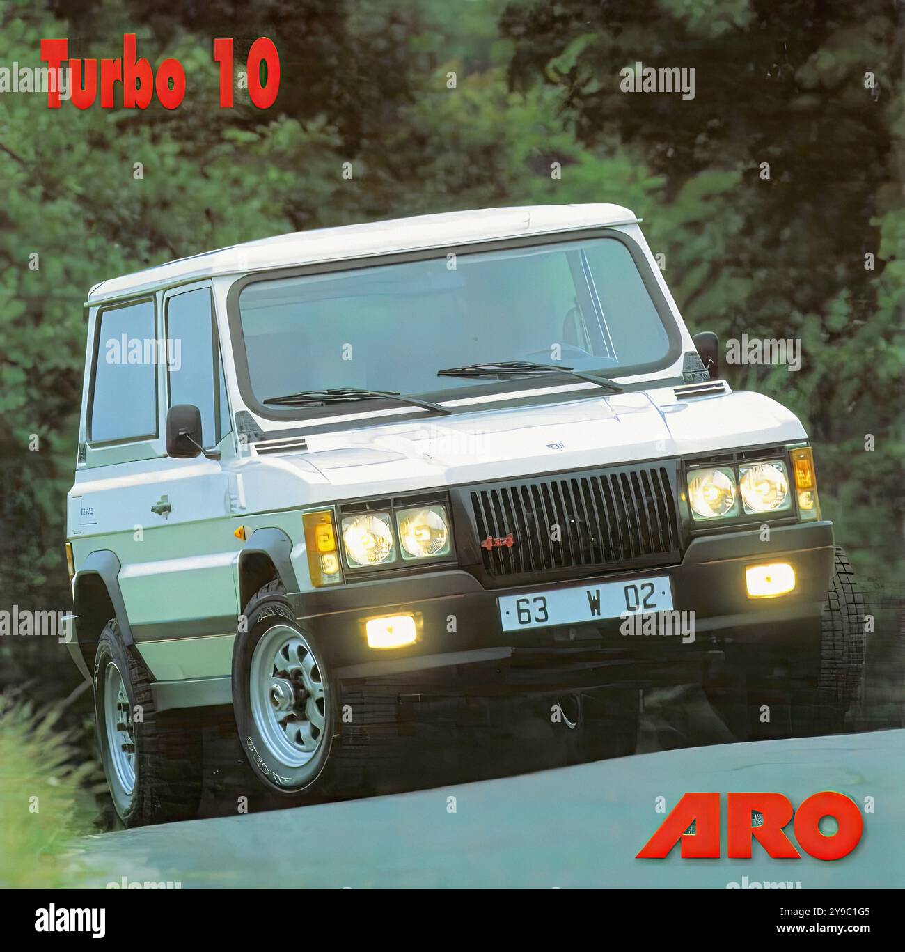 ARO Turbo 10 - Vintage press car advertising Stock Photo - Alamy