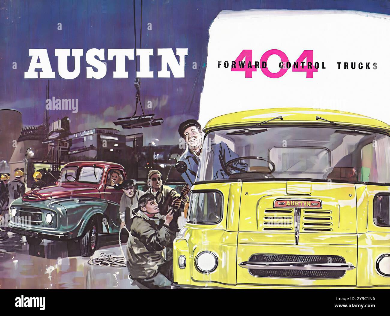 Austin forward control trucks - Vintage press car advertising Stock ...