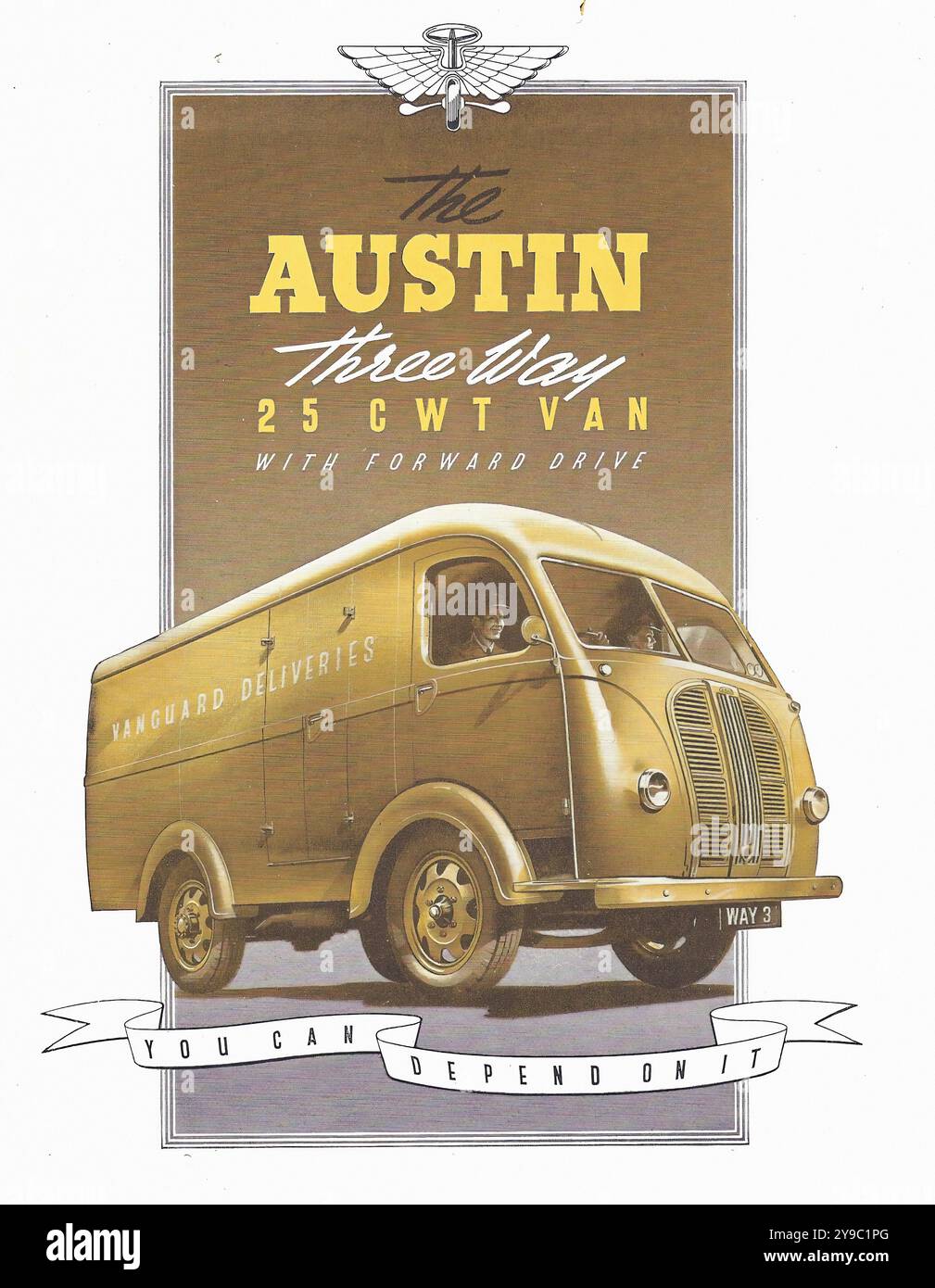 Austin 25cwt van - Vintage press car advertising Stock Photo - Alamy