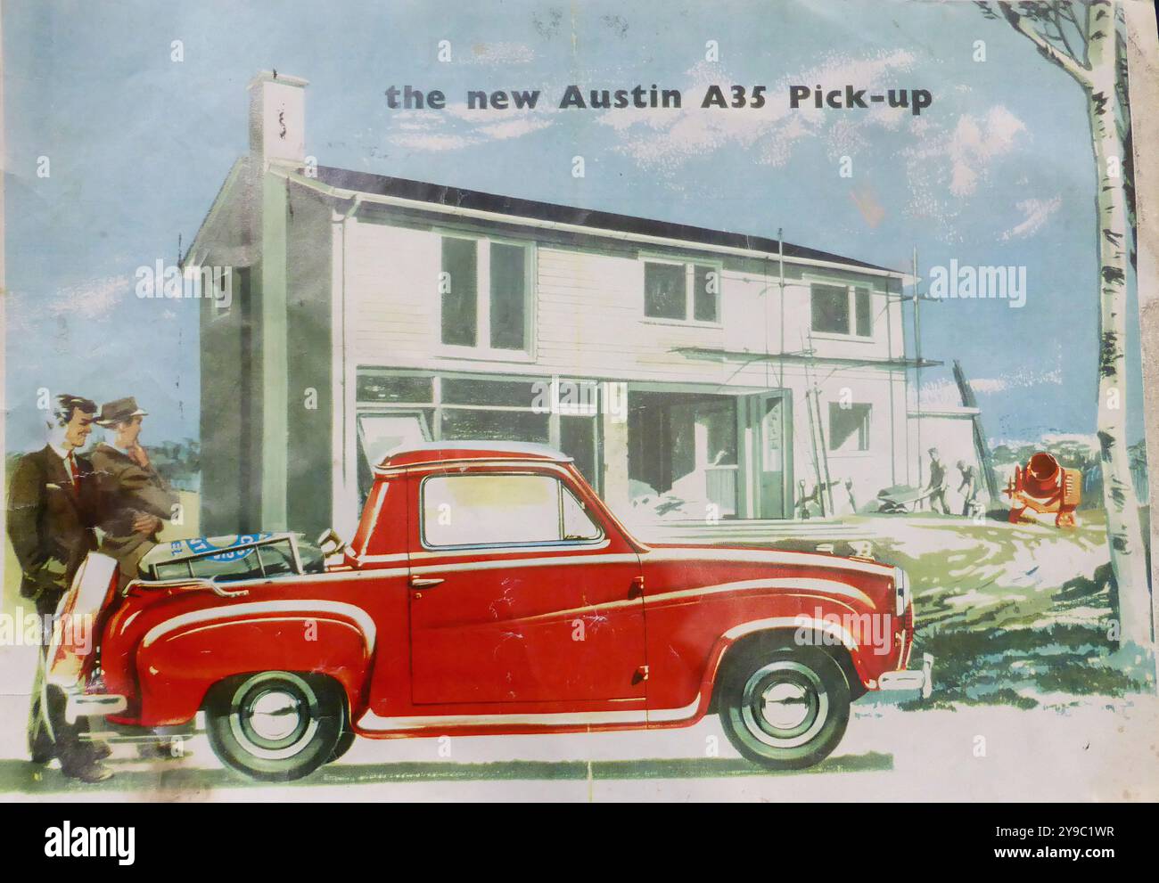 Austin A35 Pick-up (1956) - Vintage press car advertising Stock Photo ...