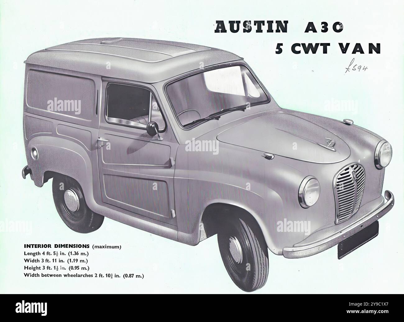 Austin A30 van - Vintage press car advertising Stock Photo - Alamy