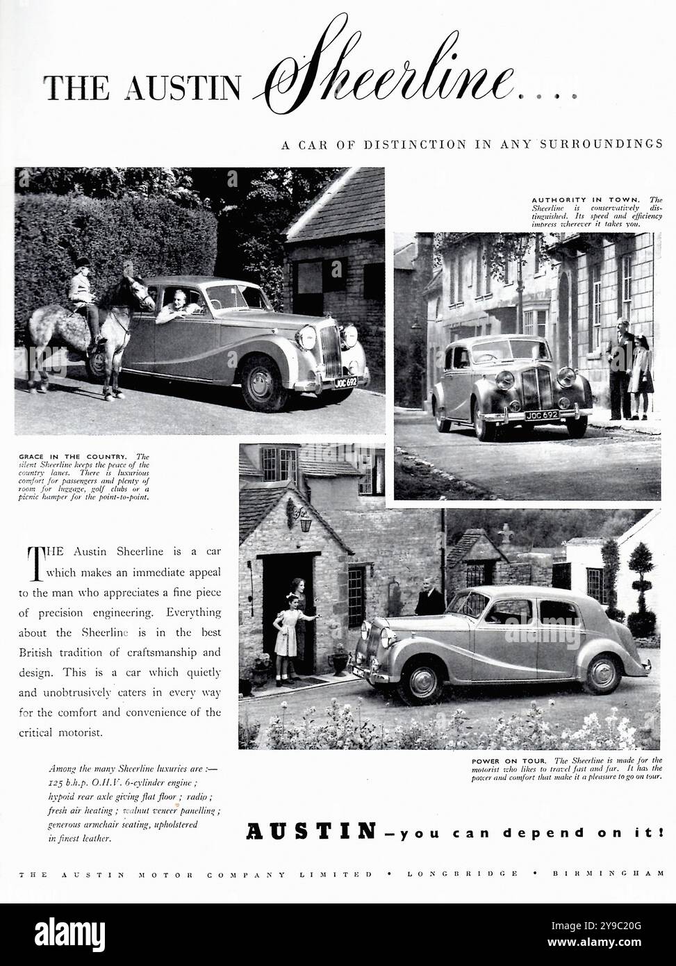 Austin A125 Sheerline - Vintage press car advertising Stock Photo - Alamy