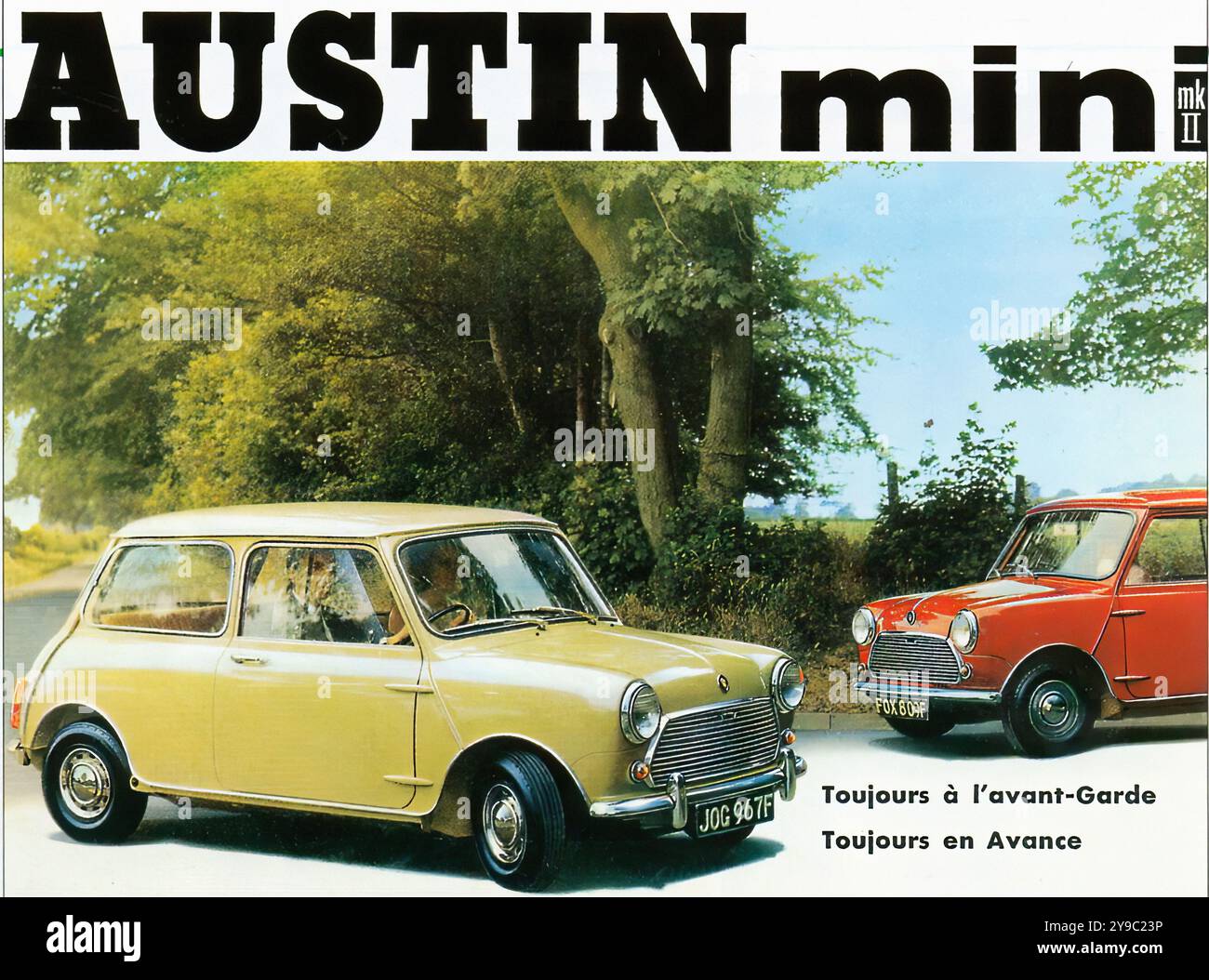 Austin Mini Mk.II (1968) - Vintage press car advertising Stock Photo ...