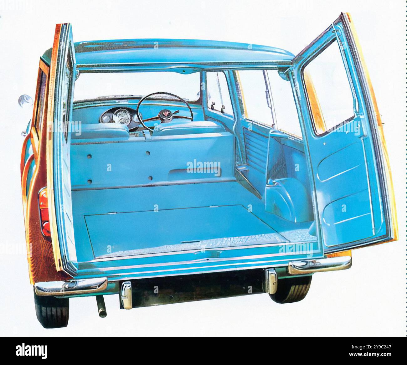 Austin Mini Countryman (1961) - Vintage press car advertising Stock ...