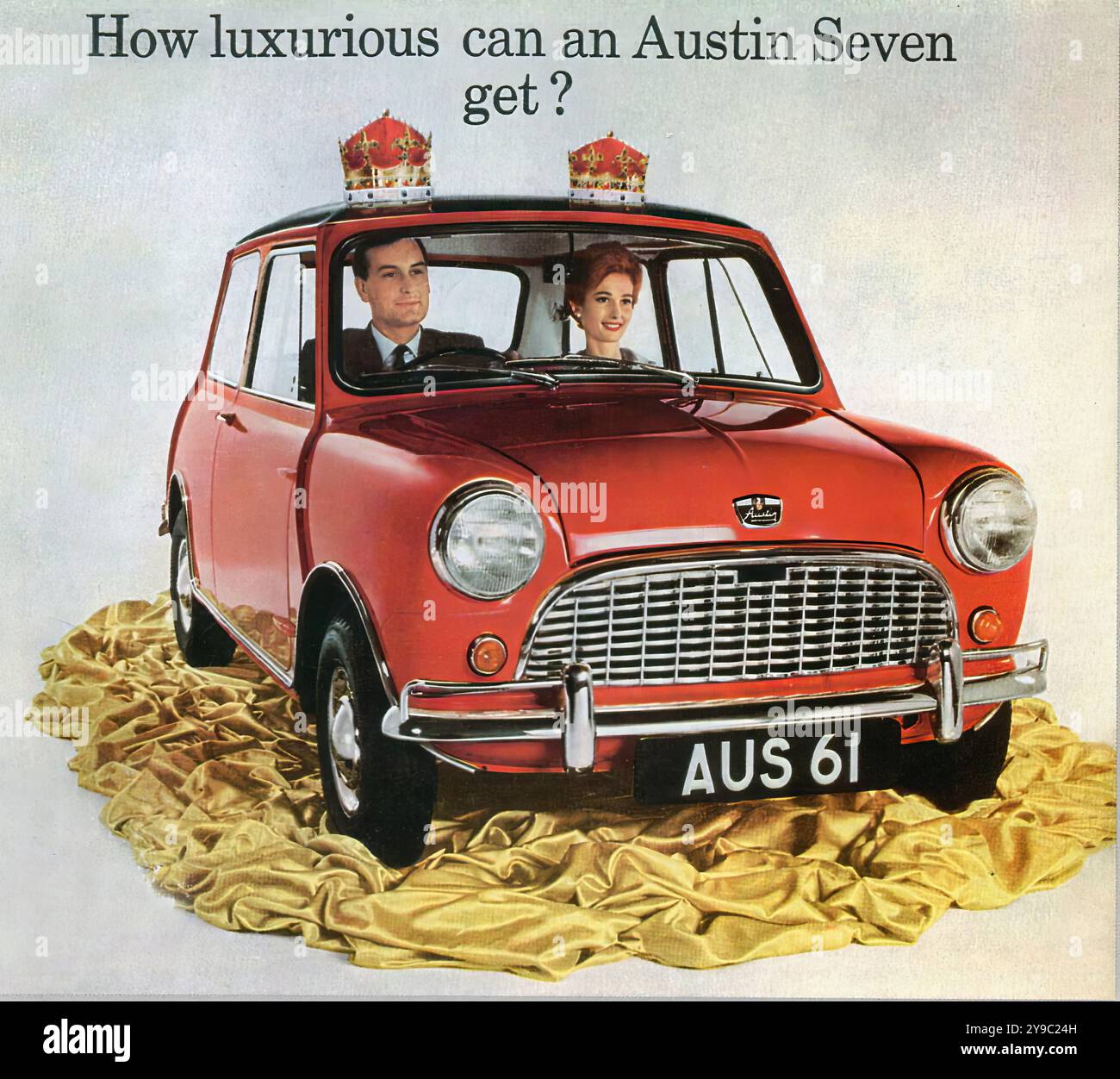 Austin Seven Mini (1961) - Vintage press car advertising Stock Photo ...