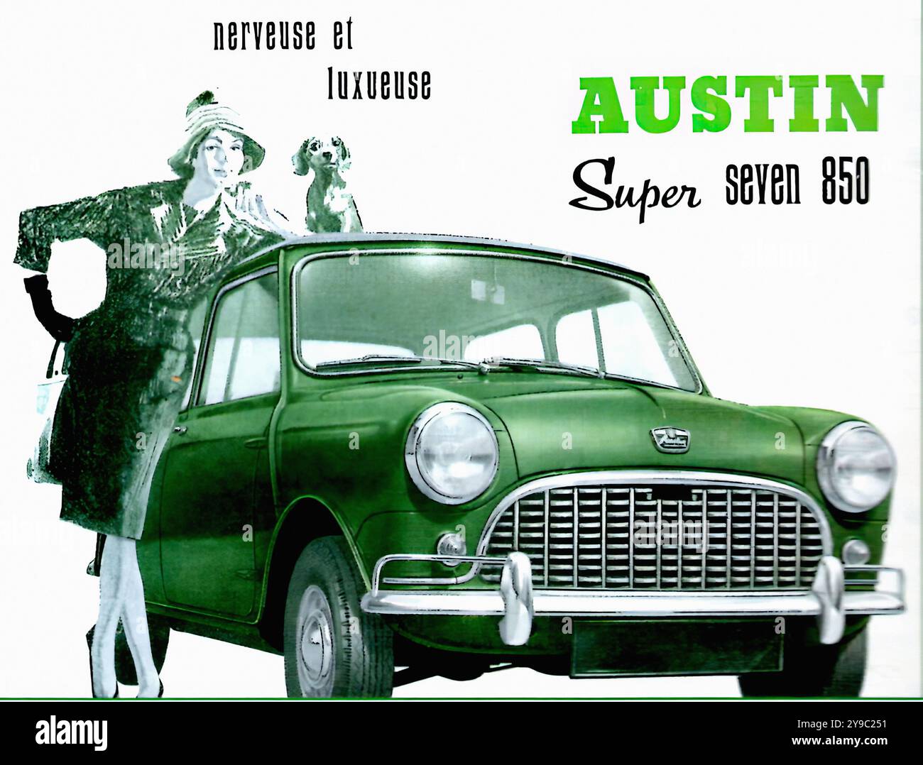 Austin Super Seven 850 (c.1961) - Vintage press car advertising Stock ...