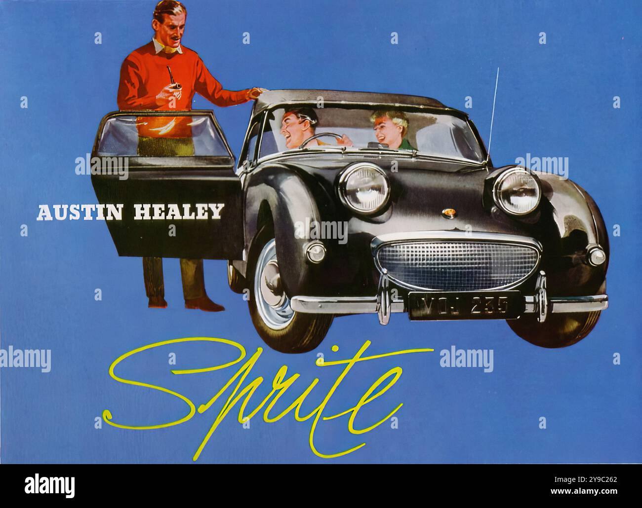 Austin-Healey Sprite (1958-61) - Vintage press car advertising Stock ...