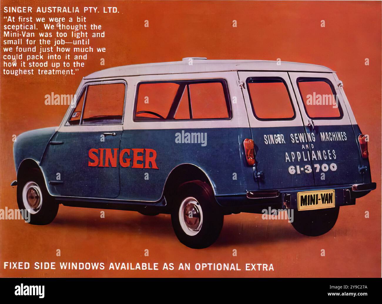 Australian Mini Van (late 1960s) - Vintage press car advertising Stock ...