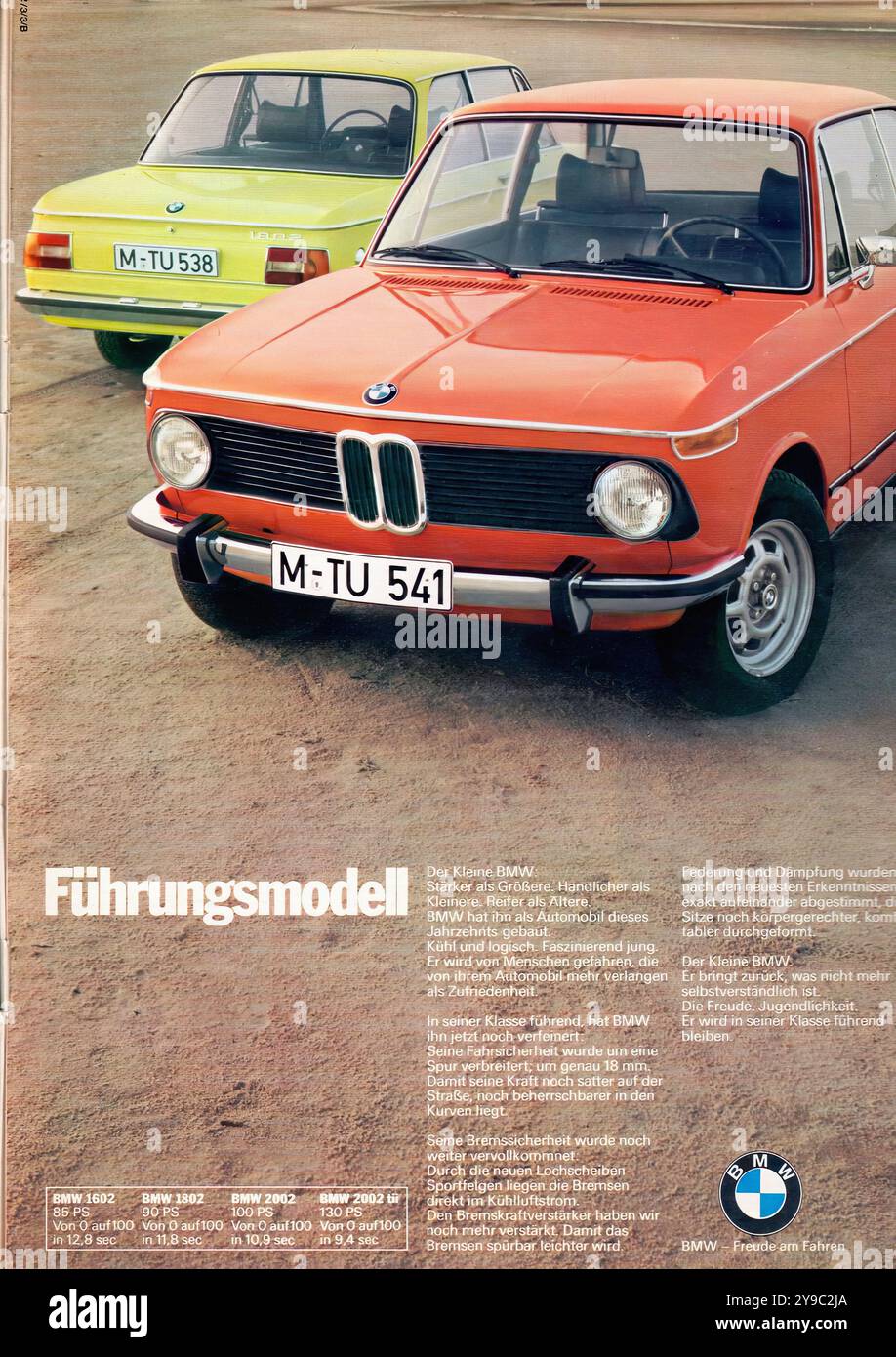 Bmw (1973) - Vintage German Press Car Advertising Stock Photo - Alamy