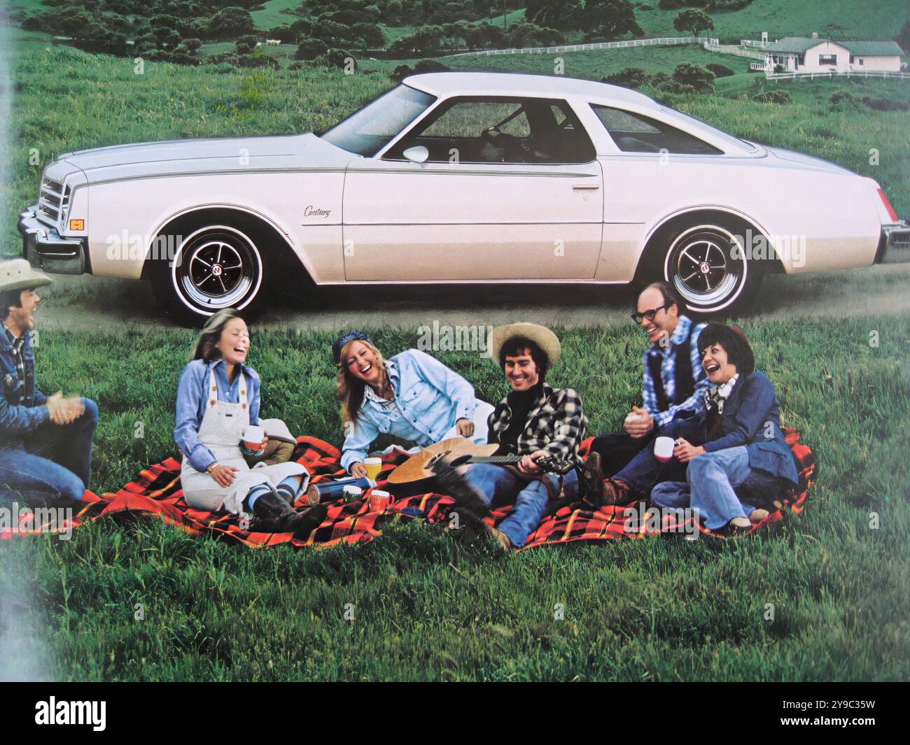 Buick Century - Vintage press car advertising Stock Photo - Alamy