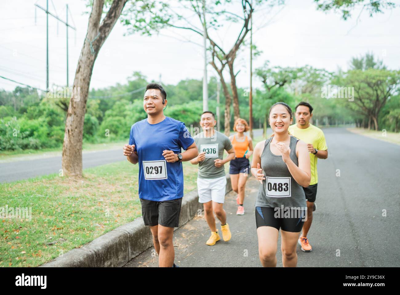 female asian athlete on marathon race Stock Photo - Alamy