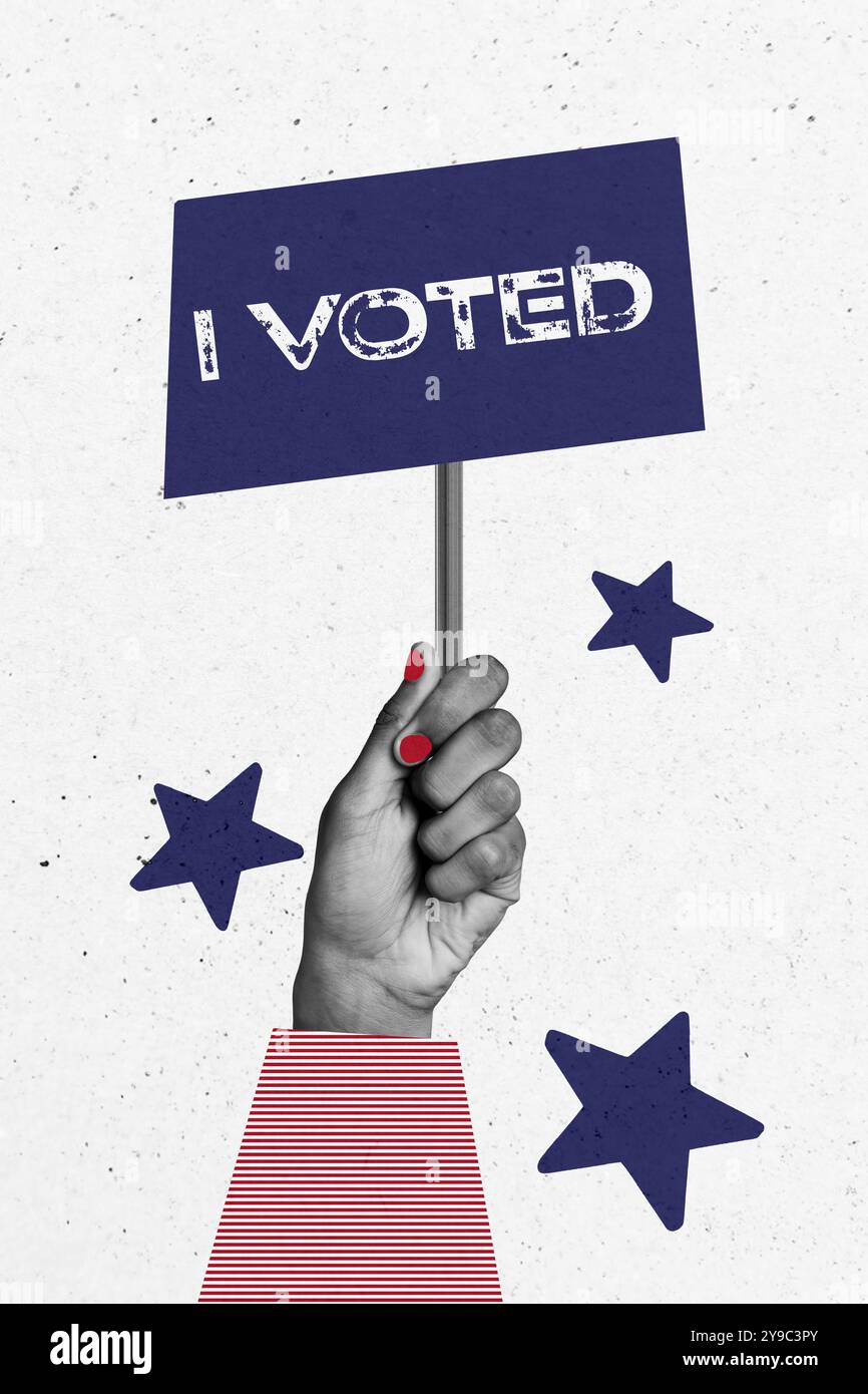 Composite trend artwork sketch image photo collage of call election ...