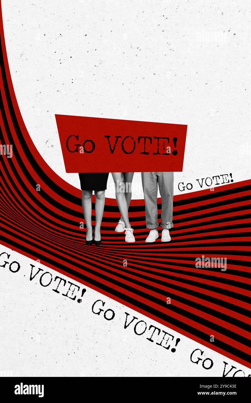 Composite trend artwork 3D image photo collage of call election choice ...