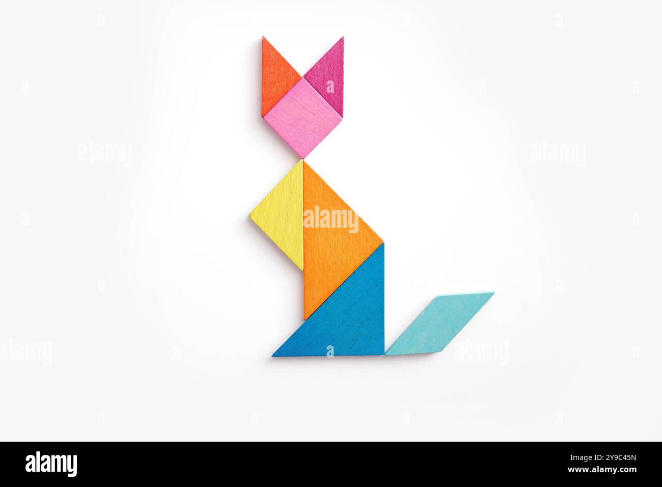 Tangram figure puzzle Stock Photo - Alamy