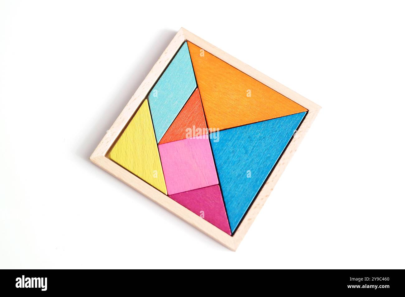 Tangram figure puzzle Stock Photo - Alamy