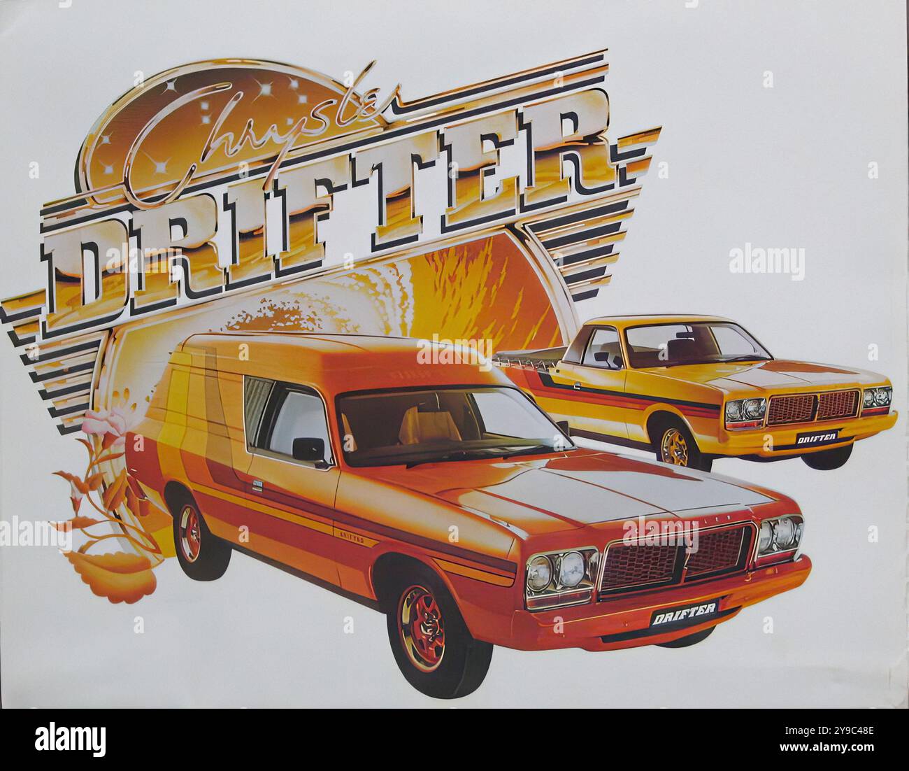 Chrysler Valiant panel van - Vintage press car advertising Stock Photo ...