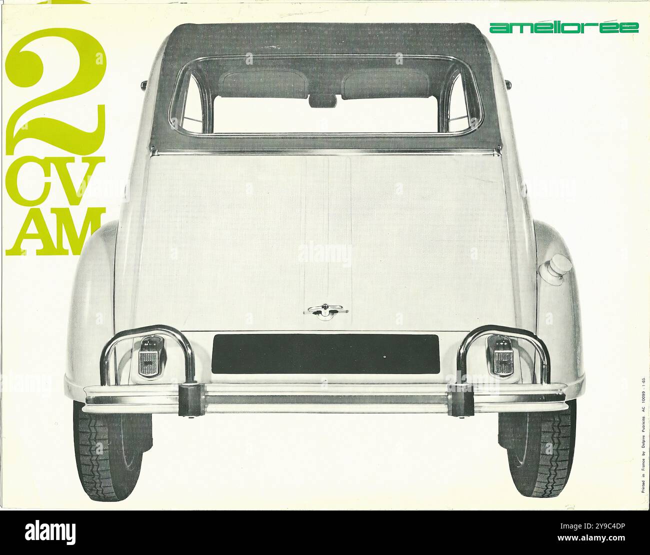 Citroen 2CV AM 1965 - Vintage press car advertising Stock Photo - Alamy