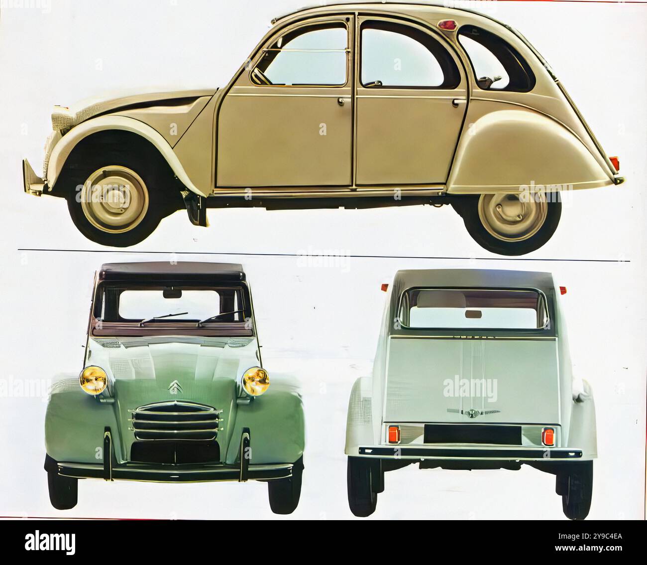Citroen 2CV AZL (1968) - Vintage press car advertising Stock Photo - Alamy