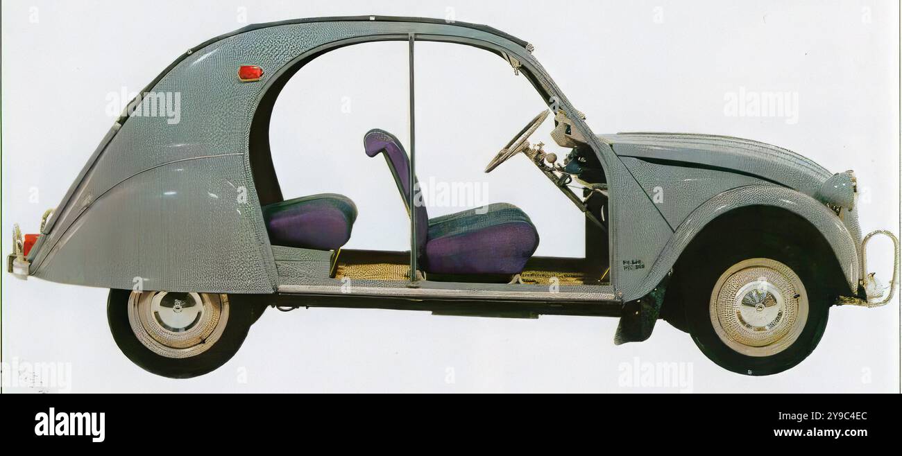 Citroen 2CV AZAM (1964) - Vintage press car advertising Stock Photo - Alamy