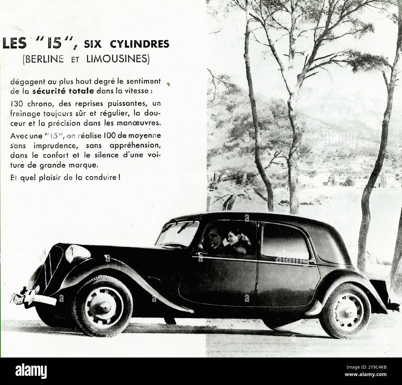 Citroën 15-Six G (1940) - Vintage press car advertising Stock Photo - Alamy