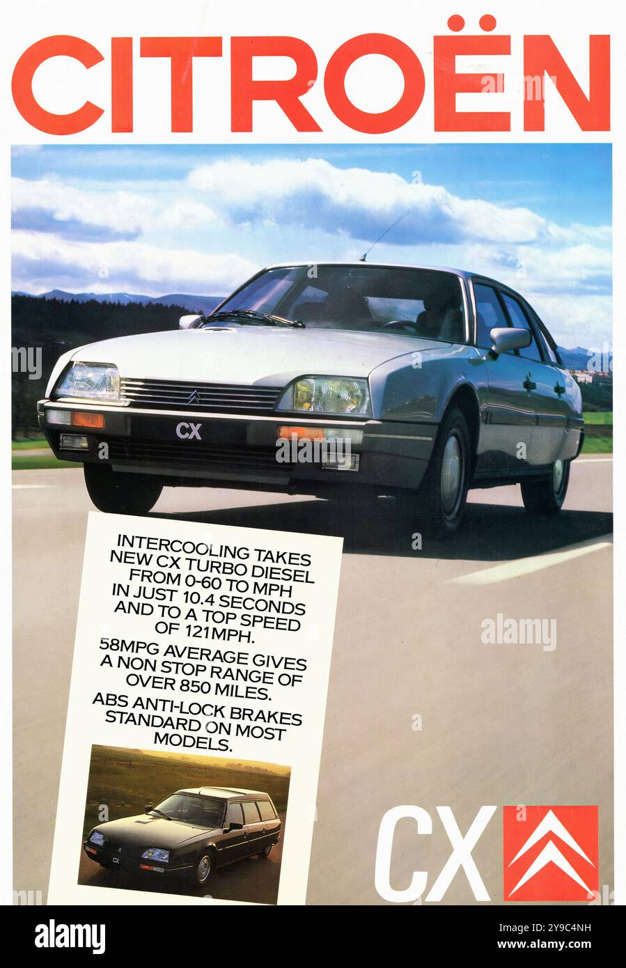 Citroën CX (1987-88) - Vintage press car advertising Stock Photo - Alamy