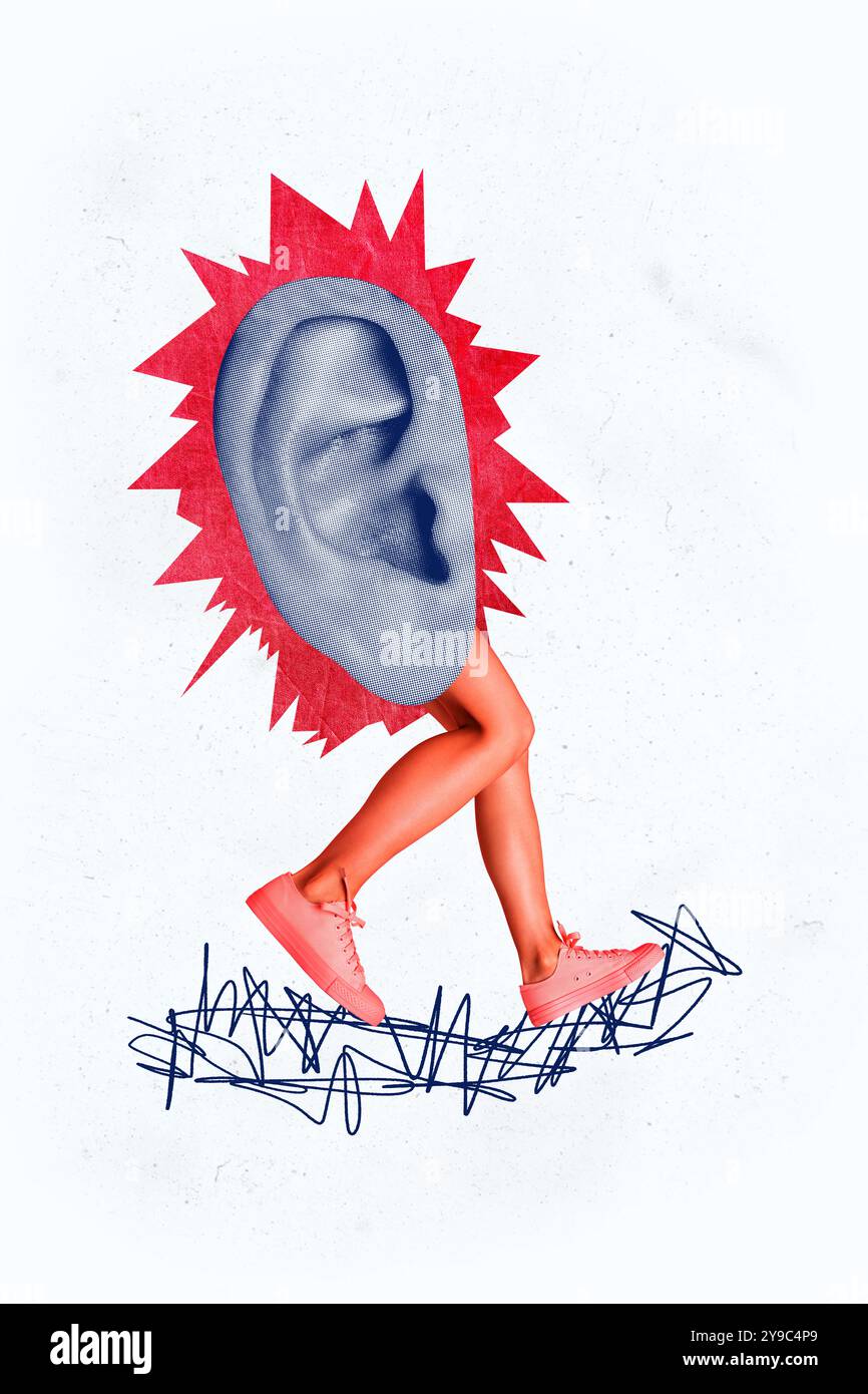 Composite trend artwork sketch image photo collage of abstract ...