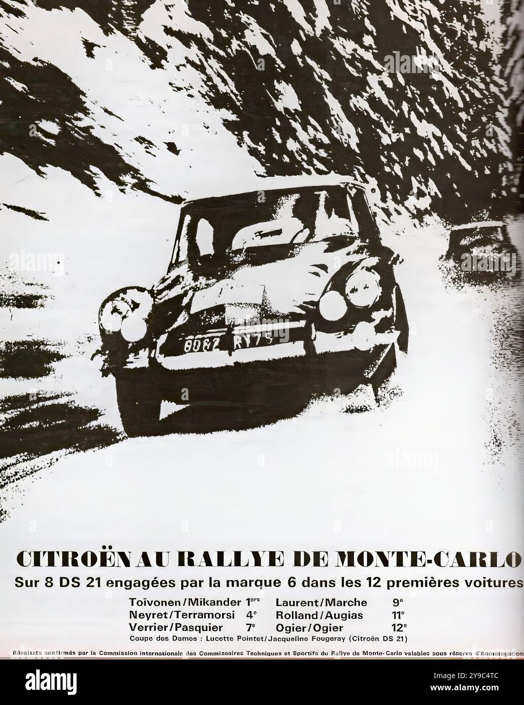 Citroen DS21 Monte-Carlo Rally 1966 - Vintage press car advertising ...