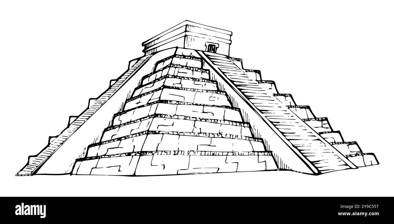 Mesoamerica Aztec Inca Egyptian ancient monument, pyramid ruins ...