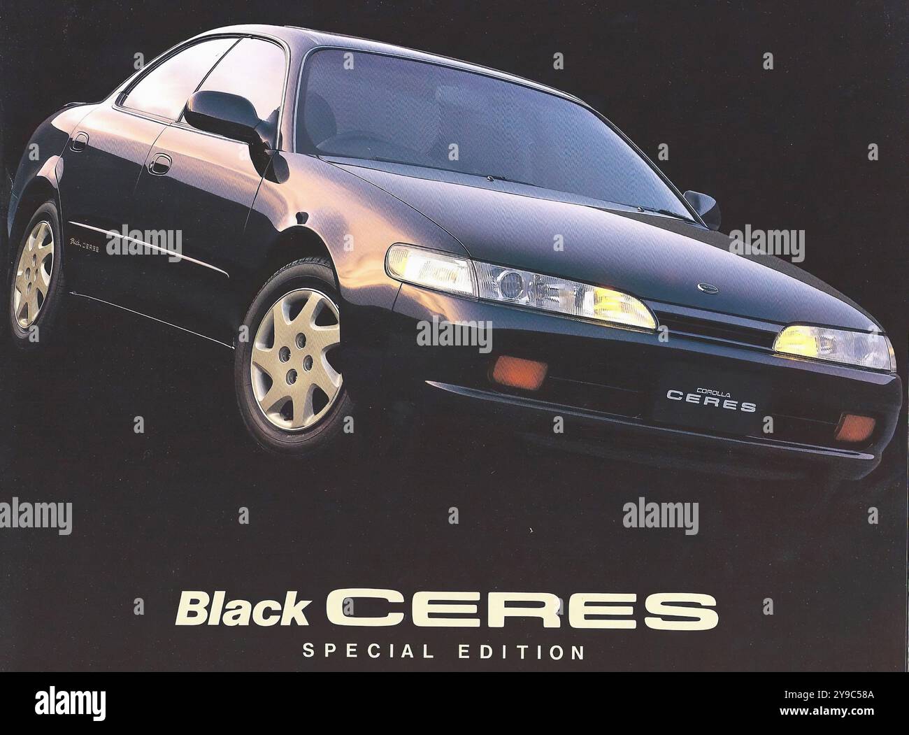 Corolla Black Ceres - Vintage press car advertising Stock Photo - Alamy