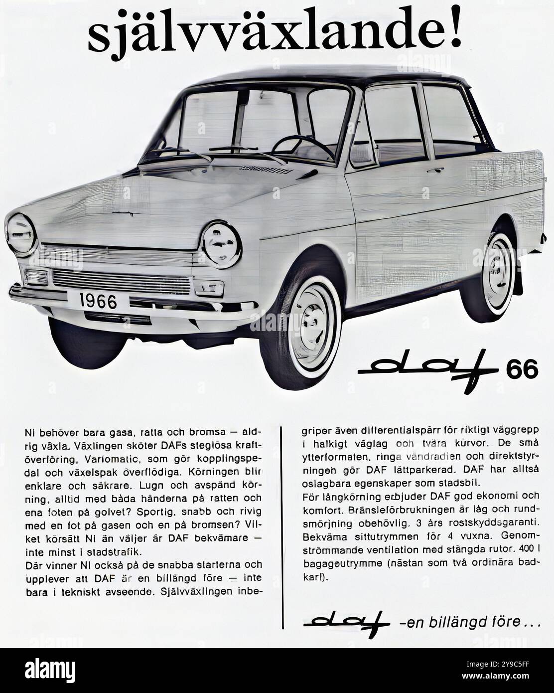 DAF (1966) - Vintage press car advertising Stock Photo - Alamy