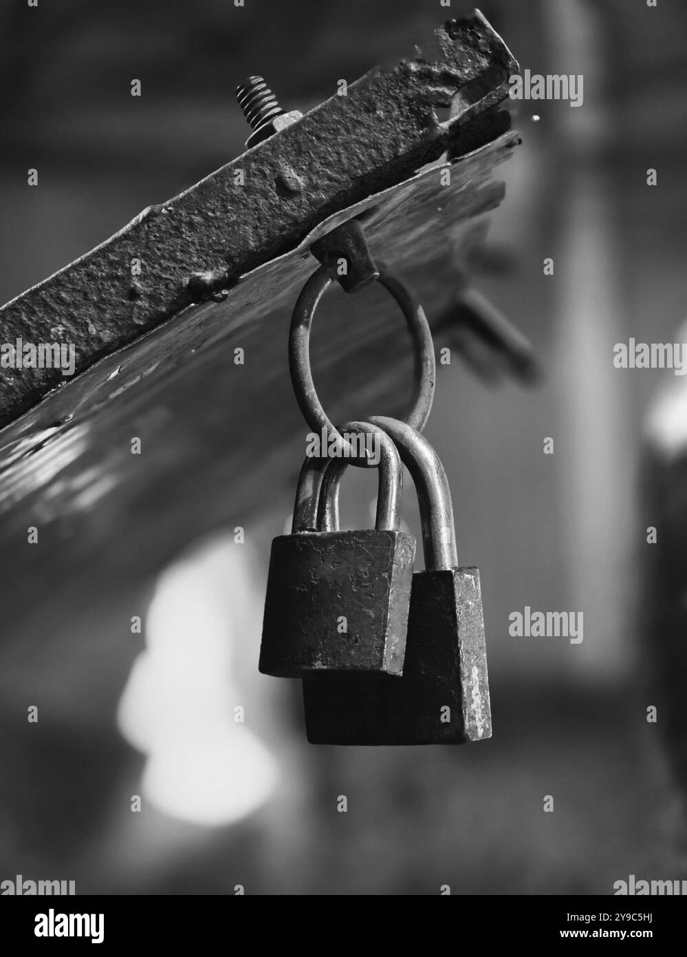 Old lock bridge Black and White Stock Photos & Images - Alamy
