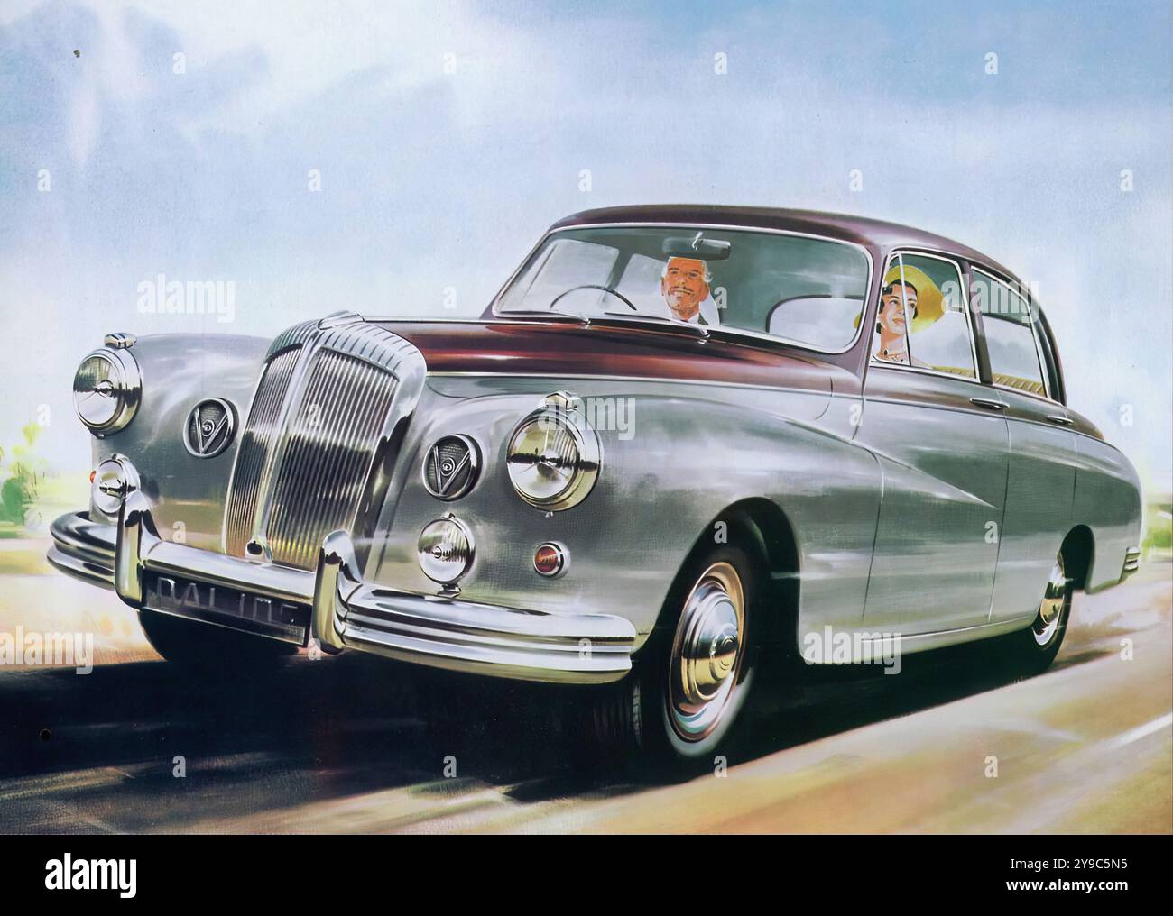 Daimler Majestic Major (1959-60) - Vintage press car advertising Stock ...